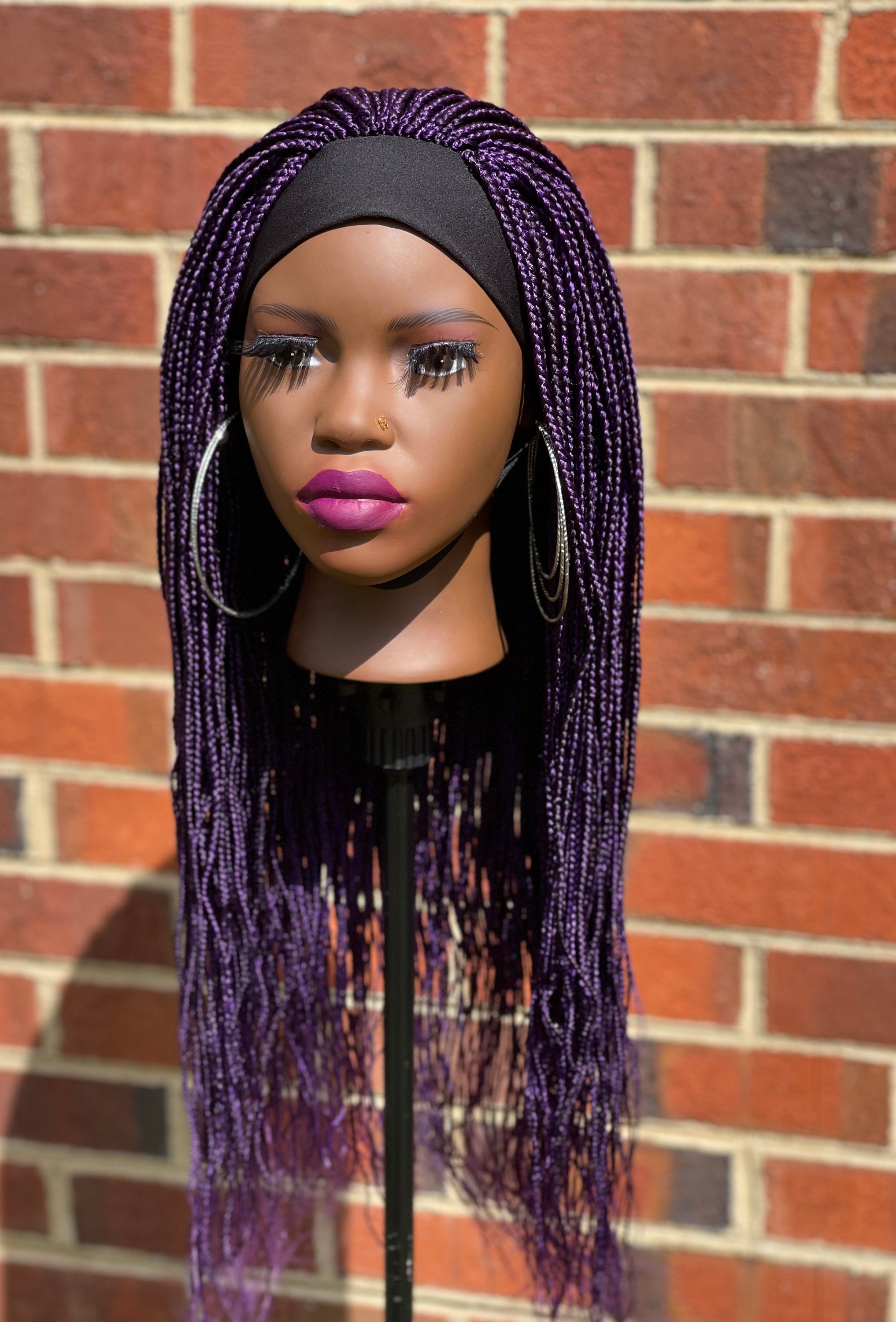 Dark Purple Box Braids