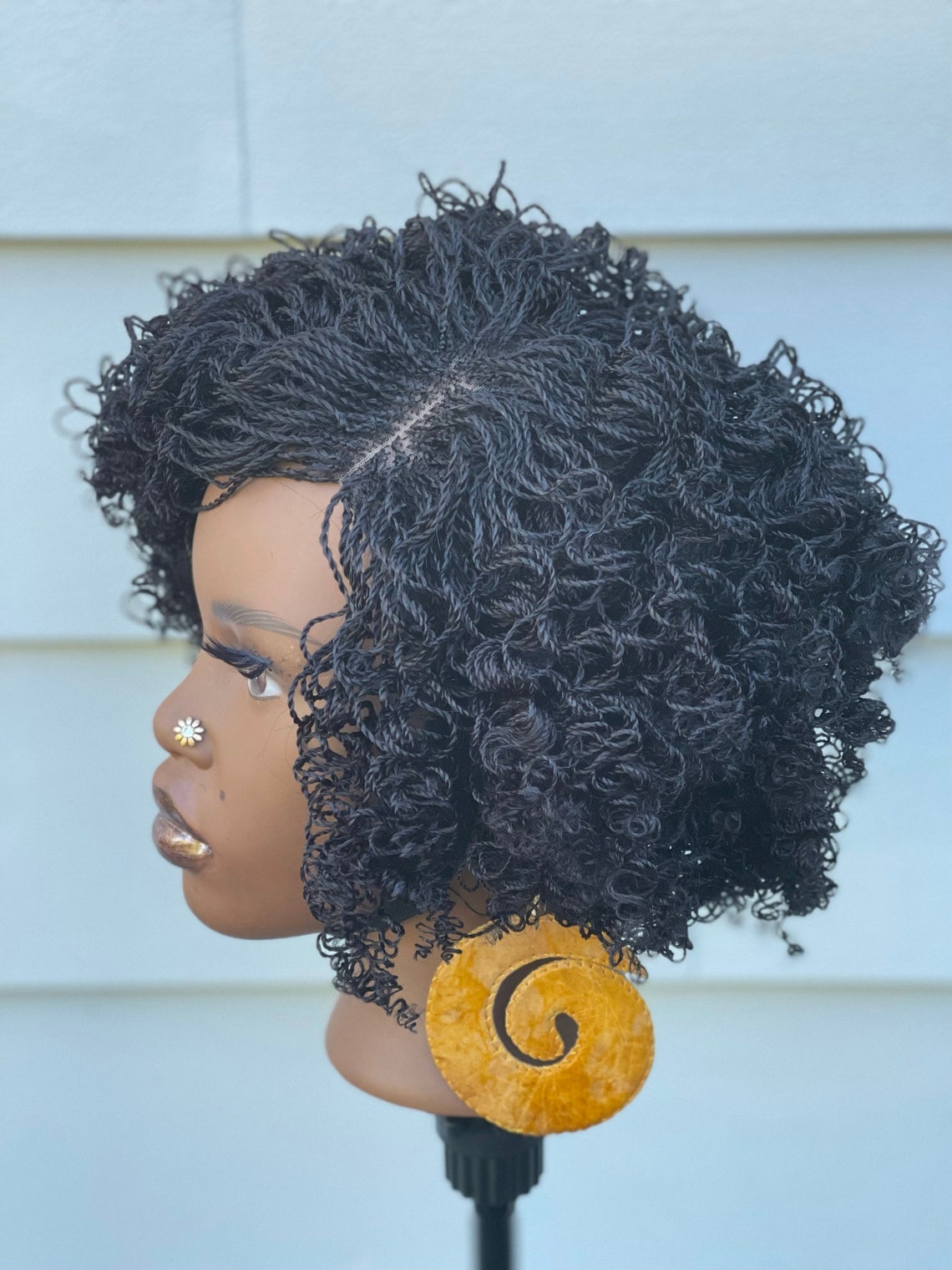 Mini Twist Curly Micro Locs Lace Front Wig - Etsy