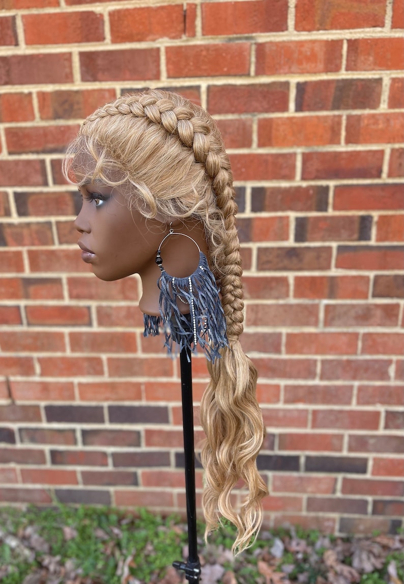 Cornrow Boxer Braid Feedin Goddess Lace Wig - Etsy