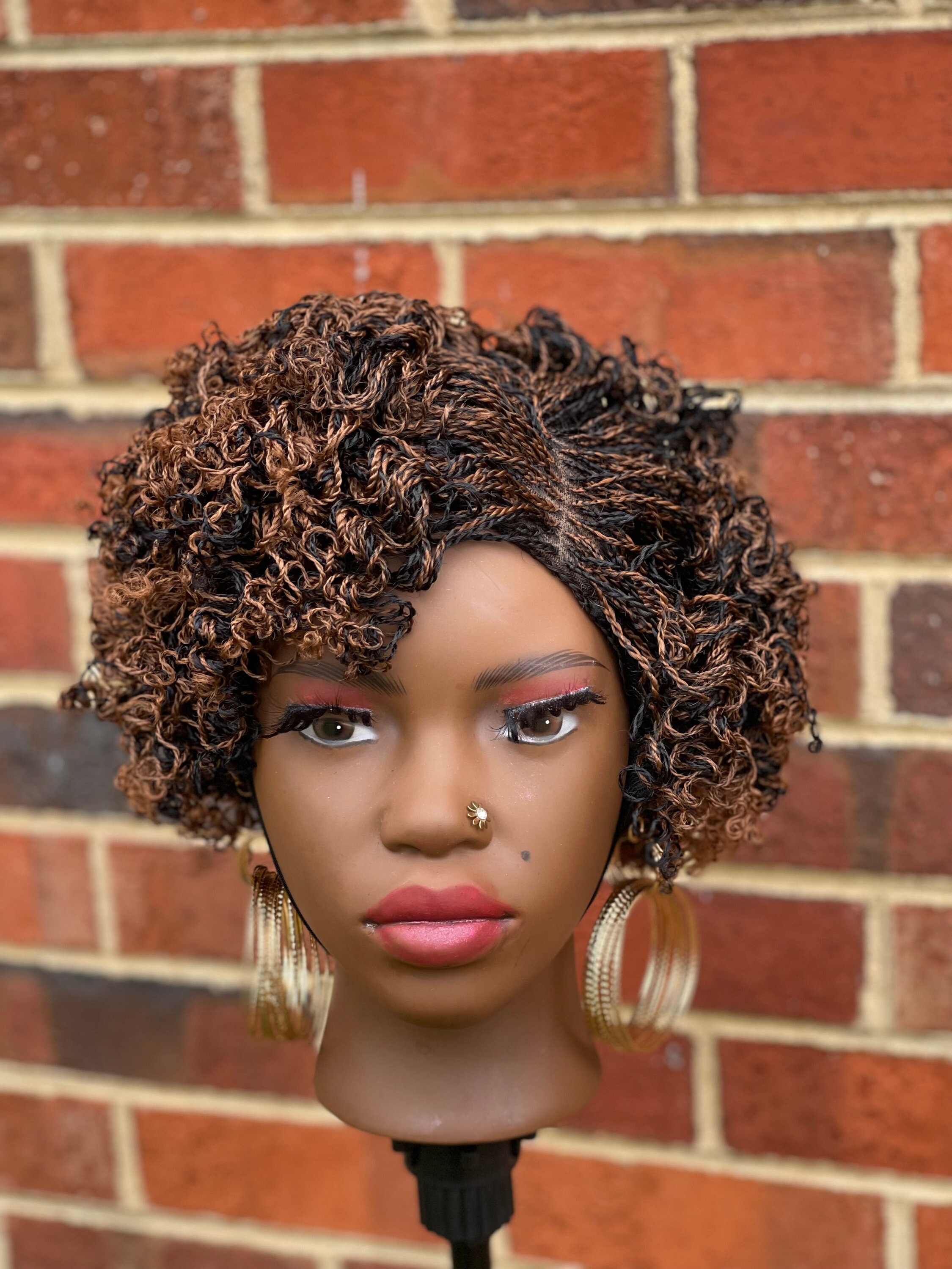Mini Twist Curly Micro Locs Lace Front Wig - Etsy