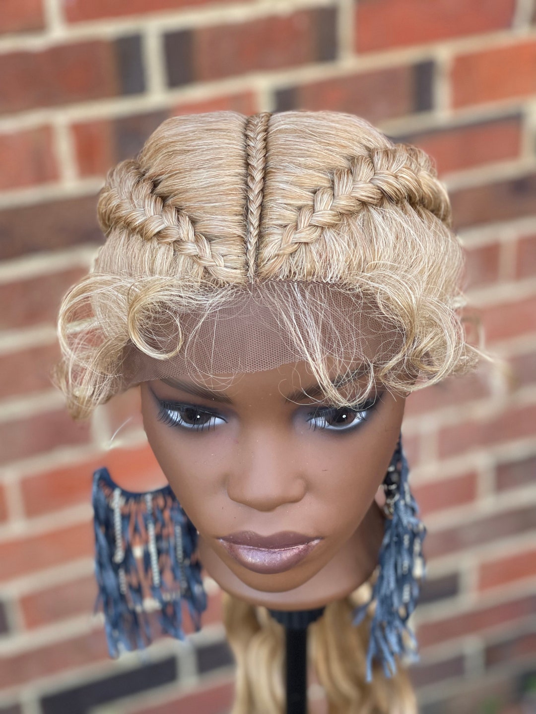 Cornrow Boxer Braid Feedin Goddess Lace Wig - Etsy