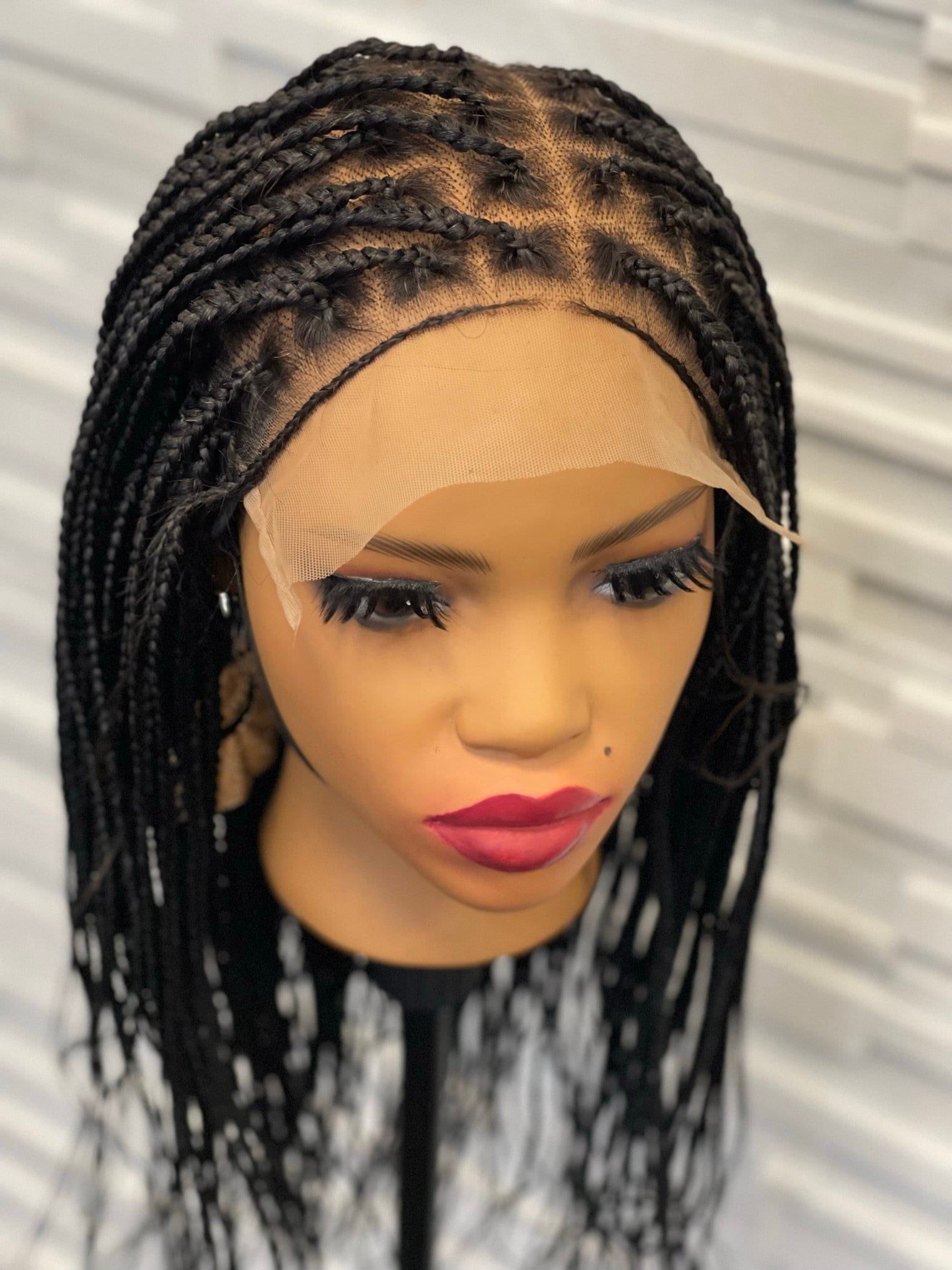 7x7 Lace Closure Knotless Box Braid Micro Small 24” Braid Wig - Etsy