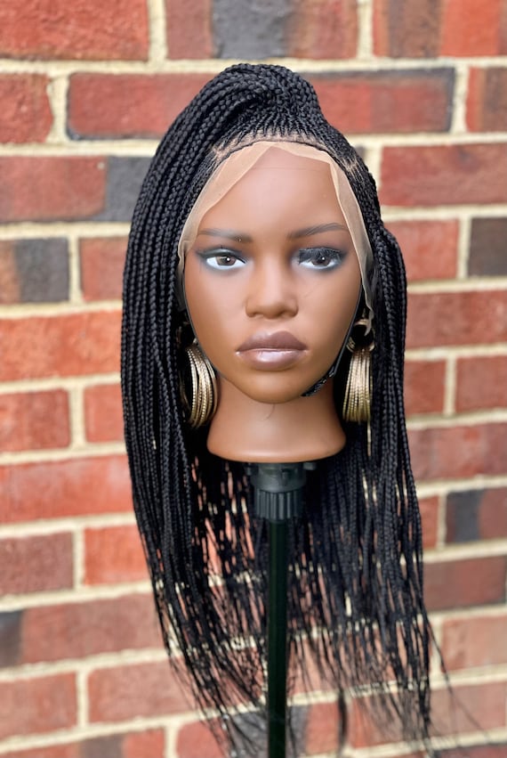 cheap on sale Braided Lace Front Wig Feed In Cornrow