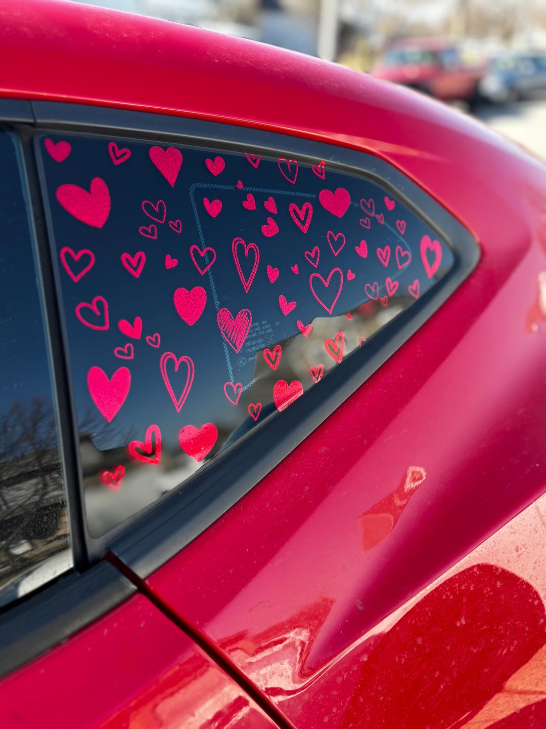 Hearts Car Decal, Car Window Decal, Vinyl Decal, Rear Window Decal ...