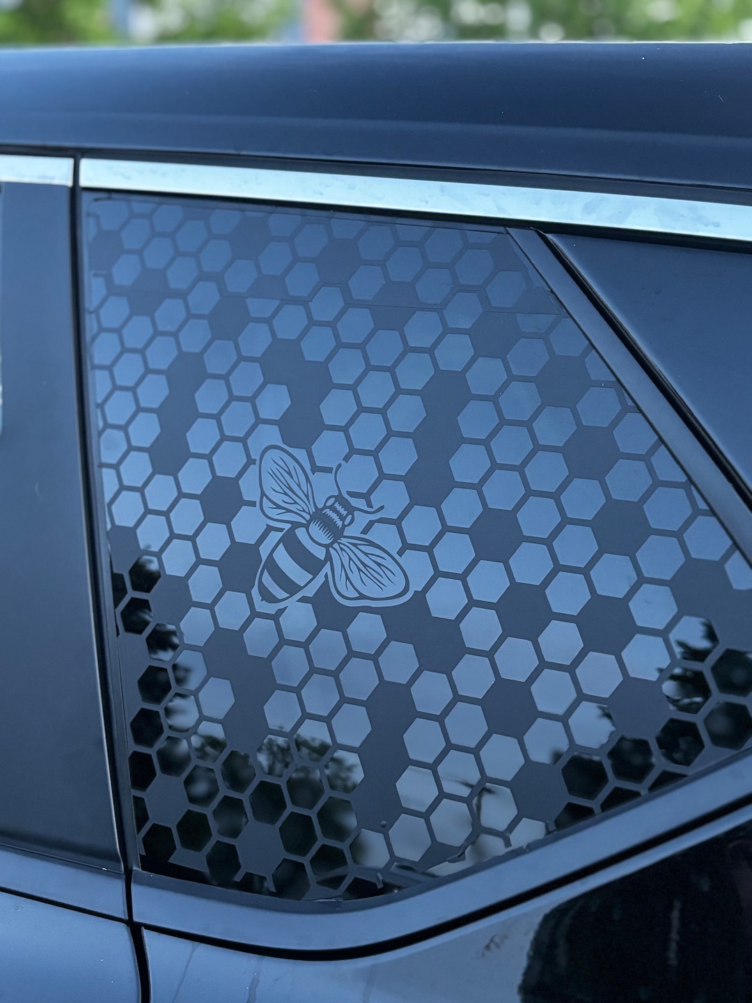 Honeycomb Bee Car Window Decal: Full Coverage Vinyl Sticker for Vehicle ...
