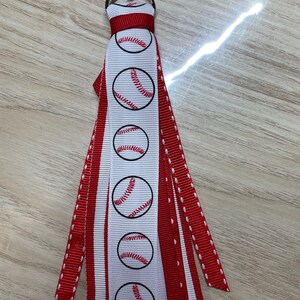 Baseball Ribbon Tassel | Zipper Charm | Custom Keychains | Sports Bag ...
