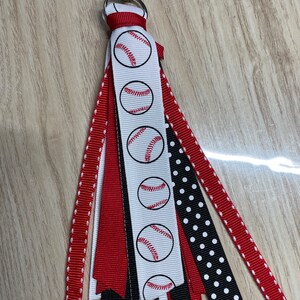 Baseball Ribbon Tassel | Zipper Charm | Custom Keychains | Sports Bag ...
