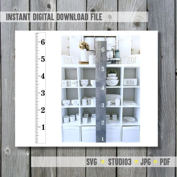 Growth Chart Ruler Stencil File Instant Download SVGJPGPDF Cut File ...