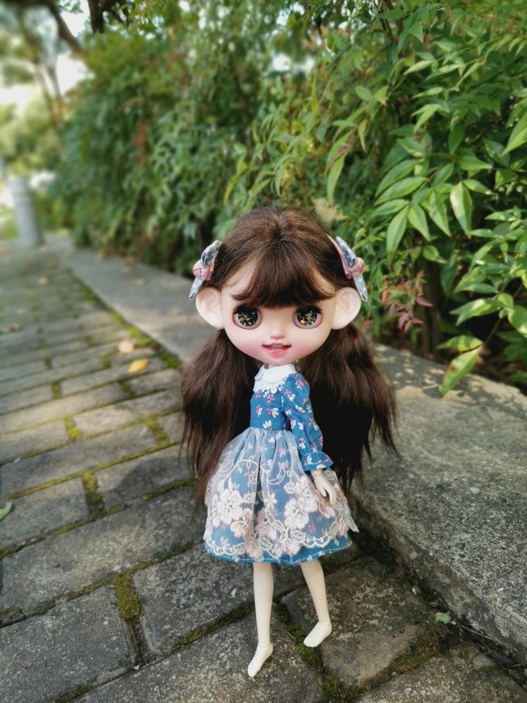 Sweet Blue Dress Set - Doll Clothes for Blythe / Pullip / Azone / 1/6 ...