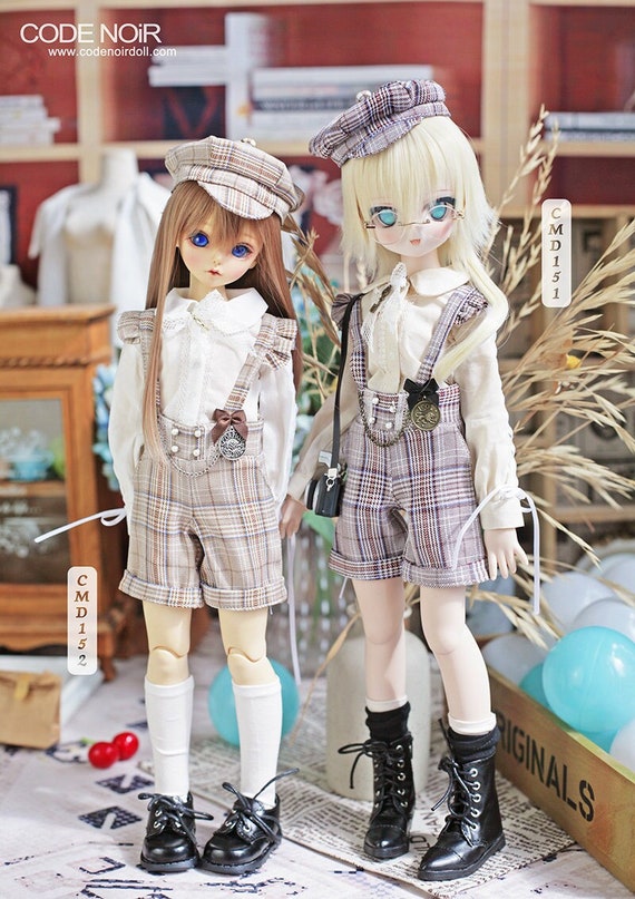Codenoir Plaid Detective for BJD Clothes MSD 1/4DOLL 43CM | Etsy