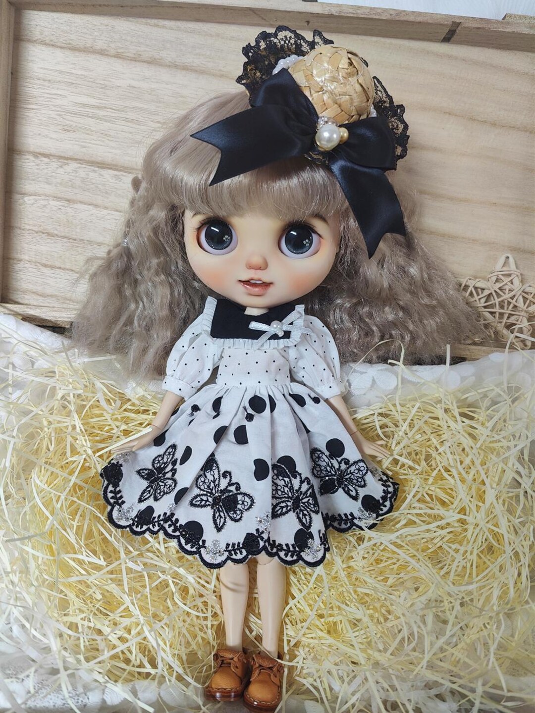 Black & White Dress Set - Doll Clothes for Blythe / Pullip / Azone / 1/ ...