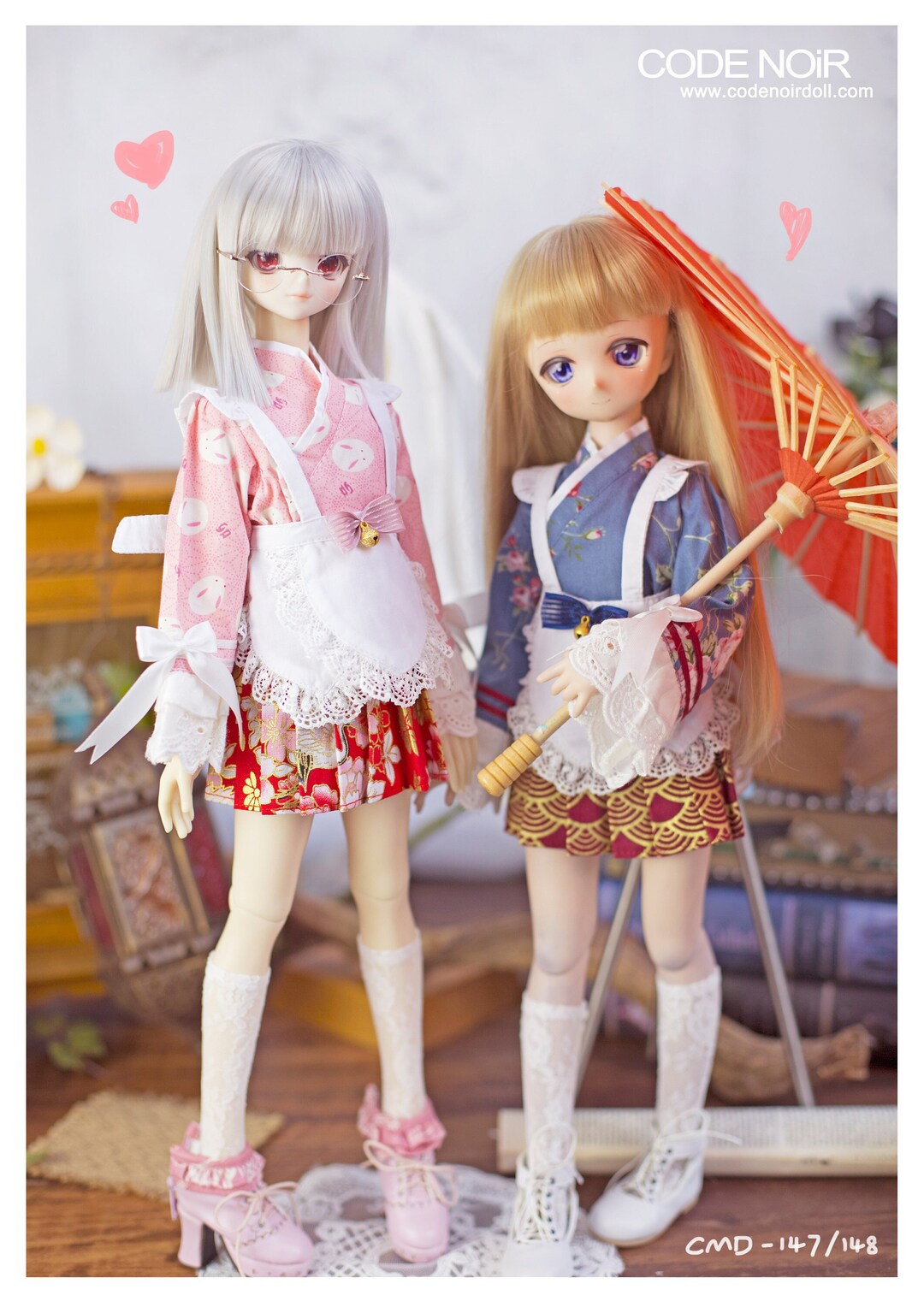 Codenoir - Retro Romance for BJD Clothes for Msd / Mdd / Angel Philia / 1/4 BJD/ Holiday / OB50 ...