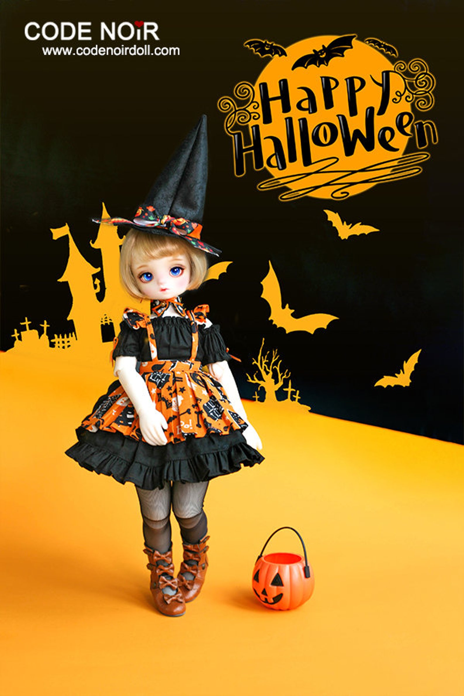 CODENOiR Halloween Dress BJD clothes for msd / mdd / angel | Etsy