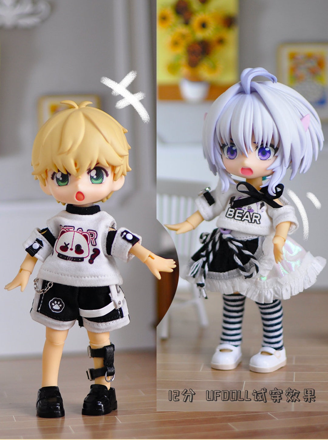 Bear Bear Set - Doll Clothes for Obitsu 11 / Nendoroid Doll / GSC Doll ...