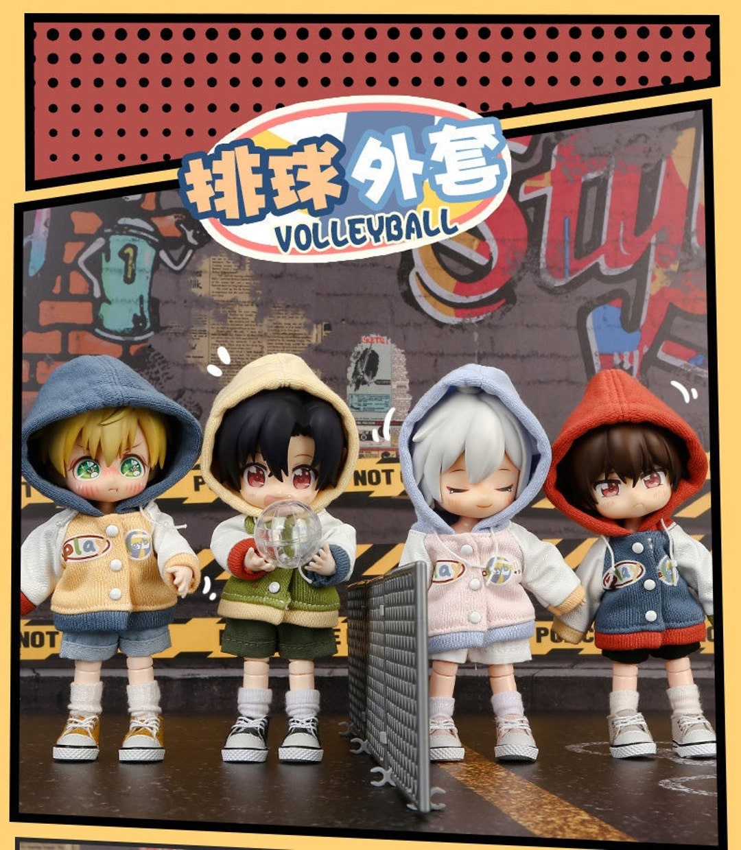 Volleyball Coat Doll Clothes for Obitsu 11 / Nendoroid Doll / GSC Doll ...
