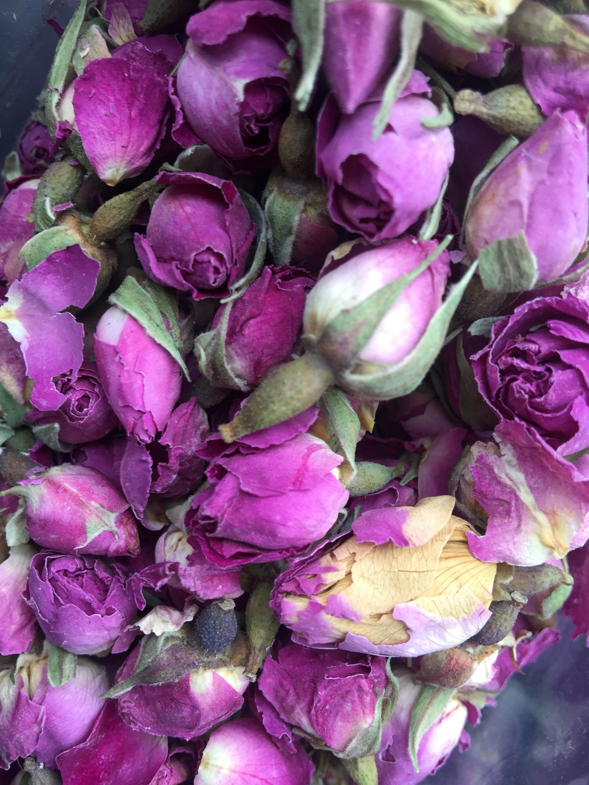 Dried Rose Damascena Buds Organic Certificate | Etsy