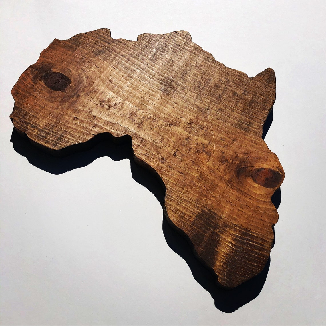 Africa - 15" Wooden Continent Plaque - Stained White Wood - Etsy