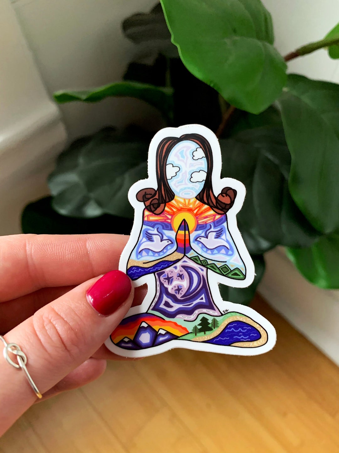 Yoga Girl Sticker - Yogi Sticker - Yoga Meditation Sticker - Yoga Girl ...