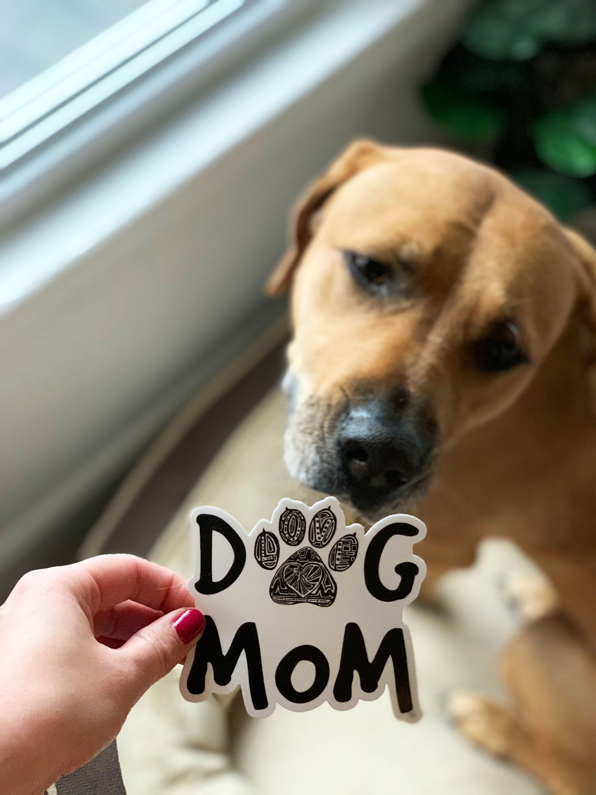 Dog Mom Sticker - Vinyl Dog Mom Sticker Art - Dog Mom Gift - Dog ...