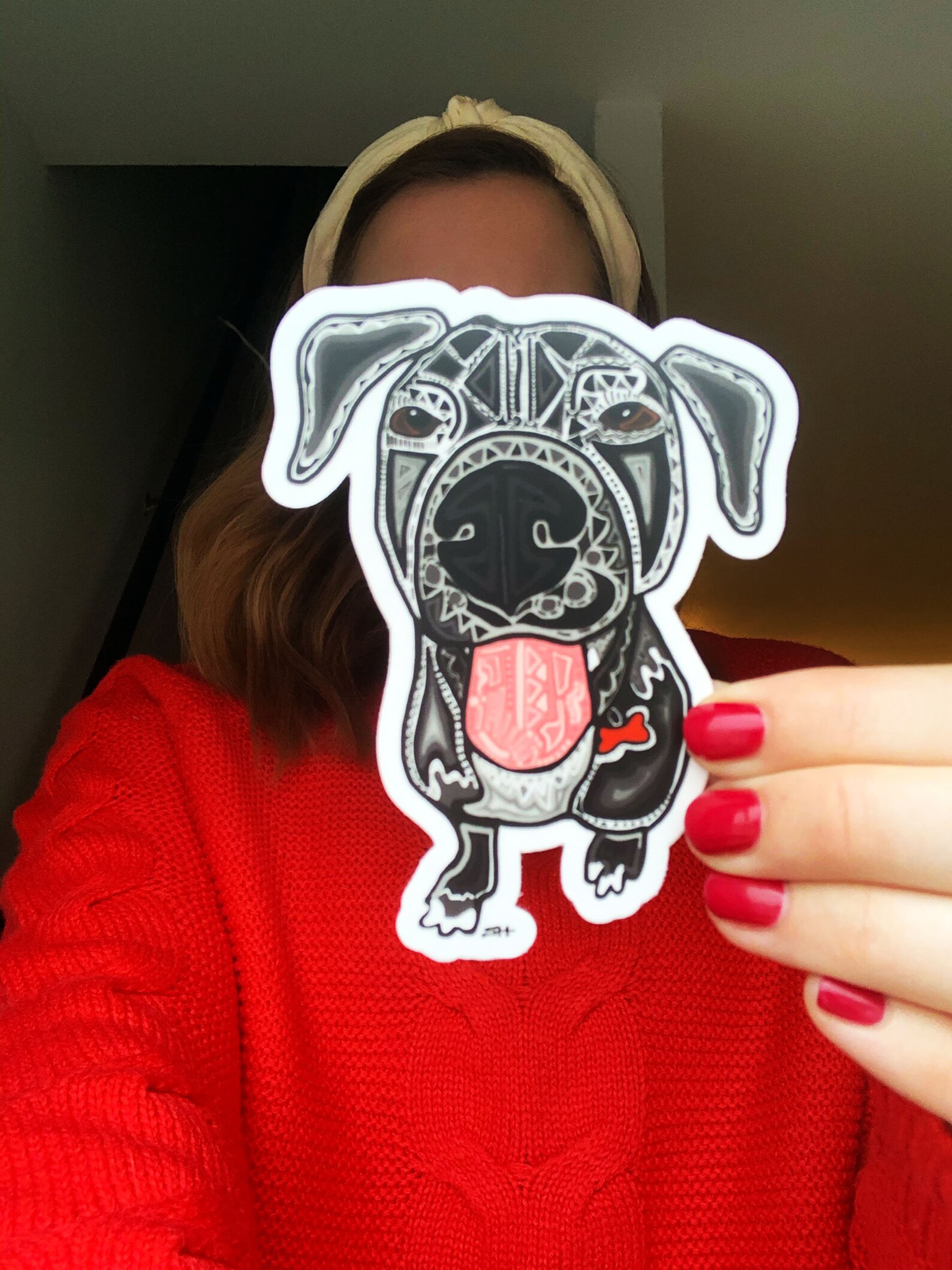 Black Dog Sticker Black Dog Sticker Sarah Hiers Design - Etsy UK