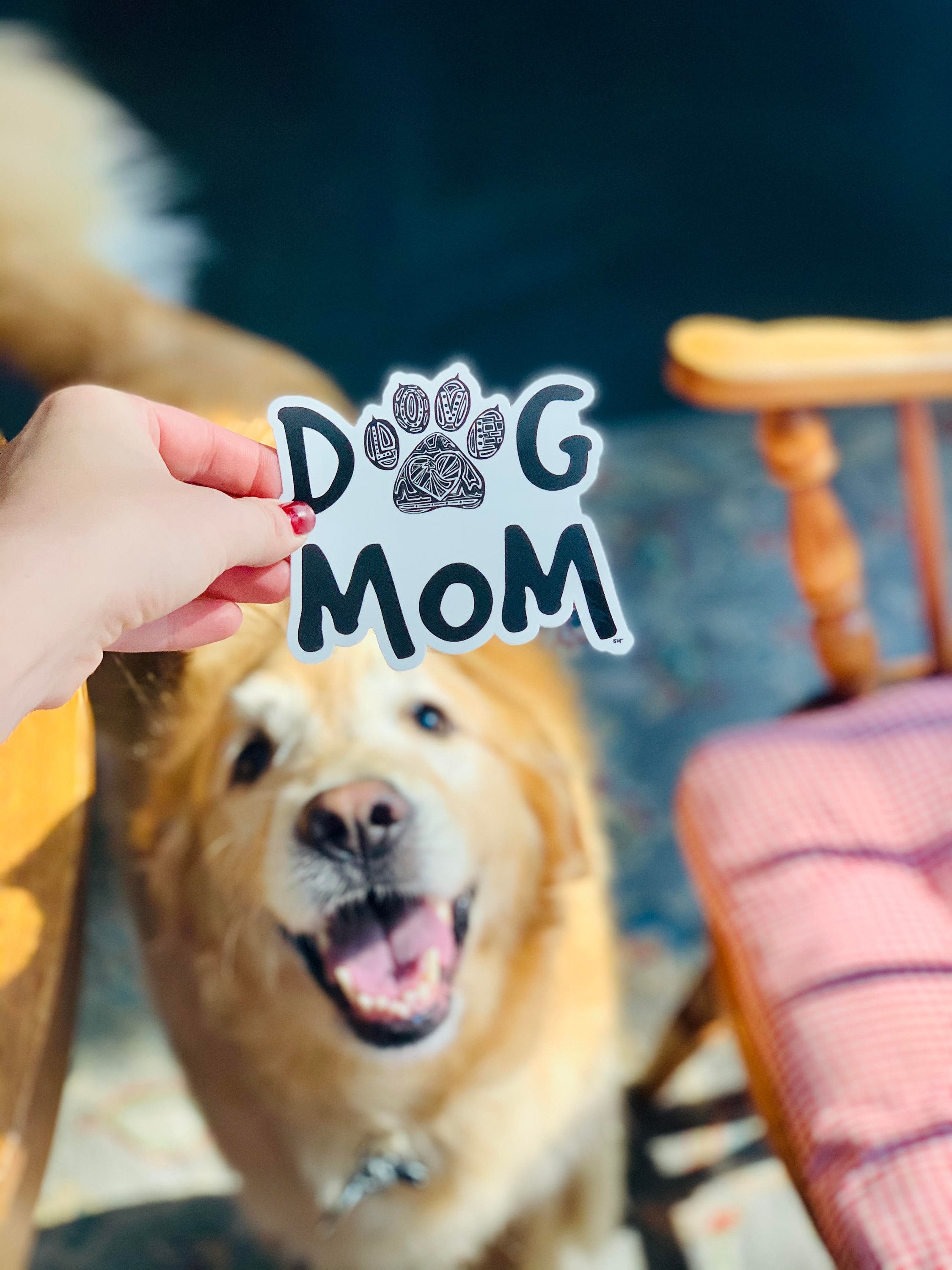 Dog Mom Sticker Vinyl Dog Mom Sticker Art Dog Mom Gift | Etsy