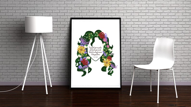 Flower Girl Art - Veronica Shoffstall Poem - Female Empowerment - Girl ...