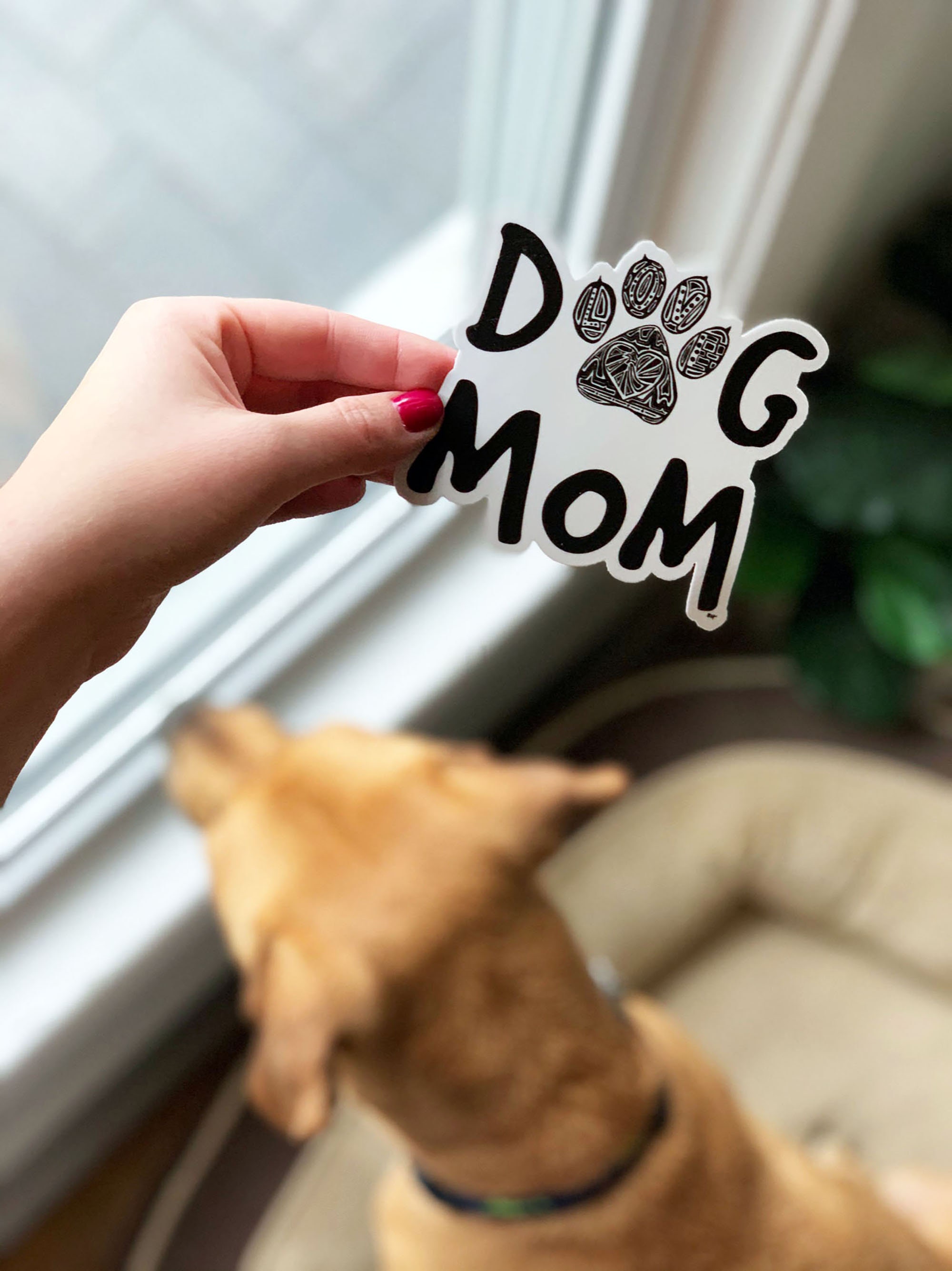 Dog Mom Sticker - Vinyl Dog Mom Sticker Art - Dog Mom Gift - Dog ...
