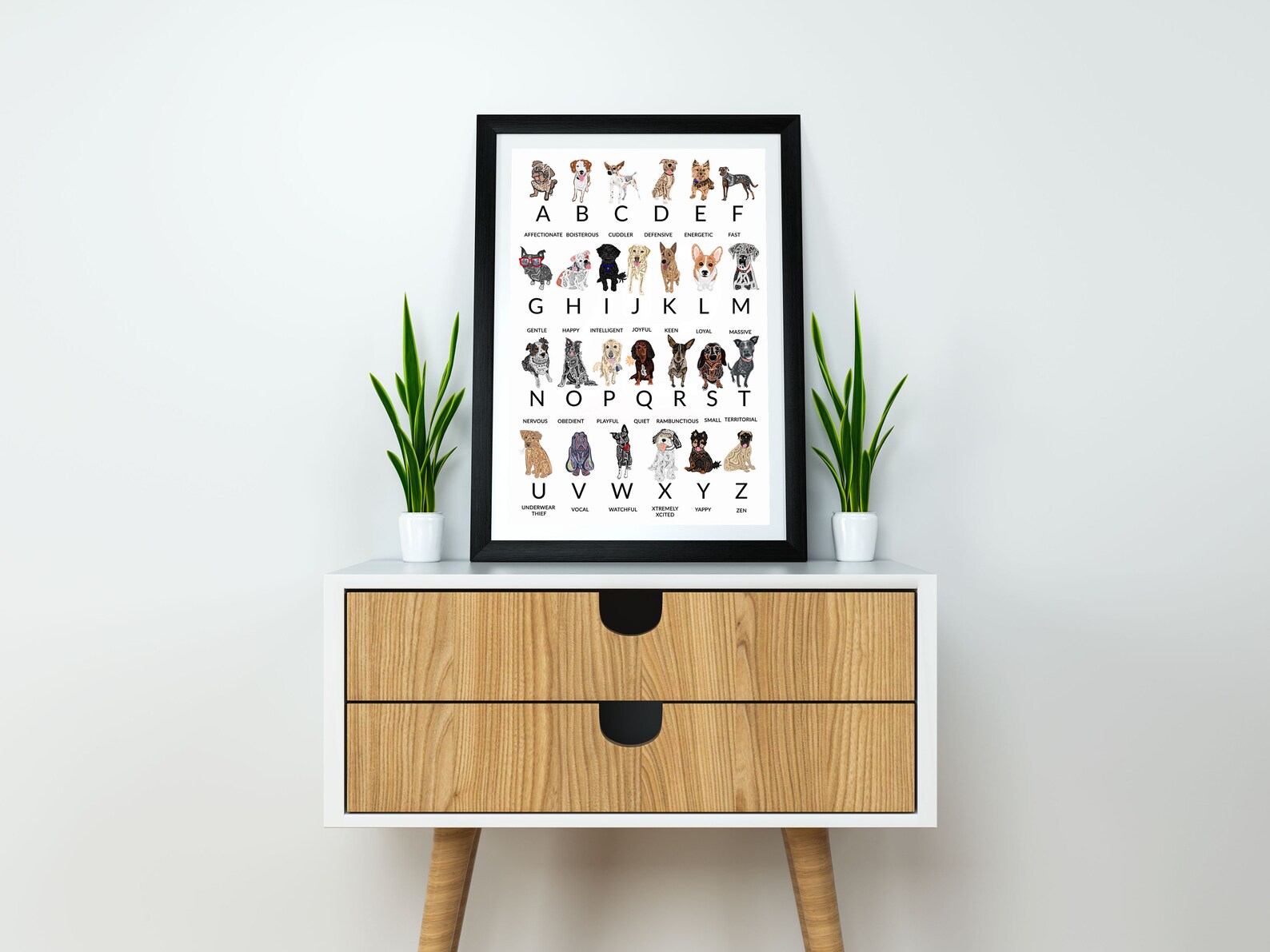Alphabet Dog Poster Sarah Hiers Design Dog Poster Dog - Etsy