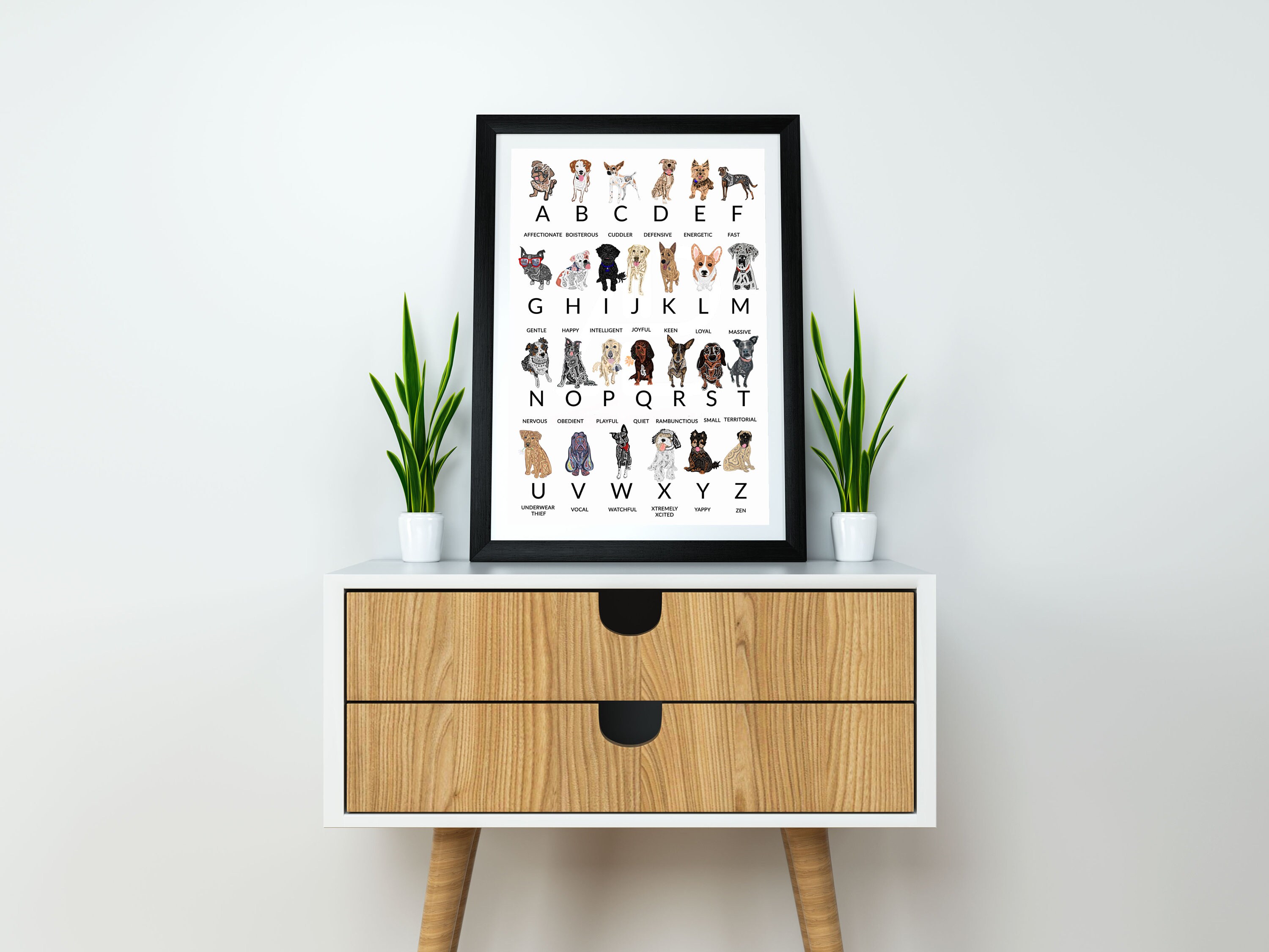Alphabet Dog Poster Sarah Hiers Design Dog Poster Dog - Etsy