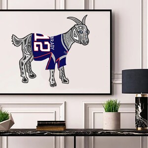 Tom Brady GOAT (greatest of All Time)- TB12- New England Patriots Print ...