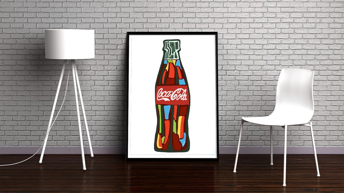 Coca Cola Bottle Art Coca Cola Art Coke Art Sarah Hiers - Etsy