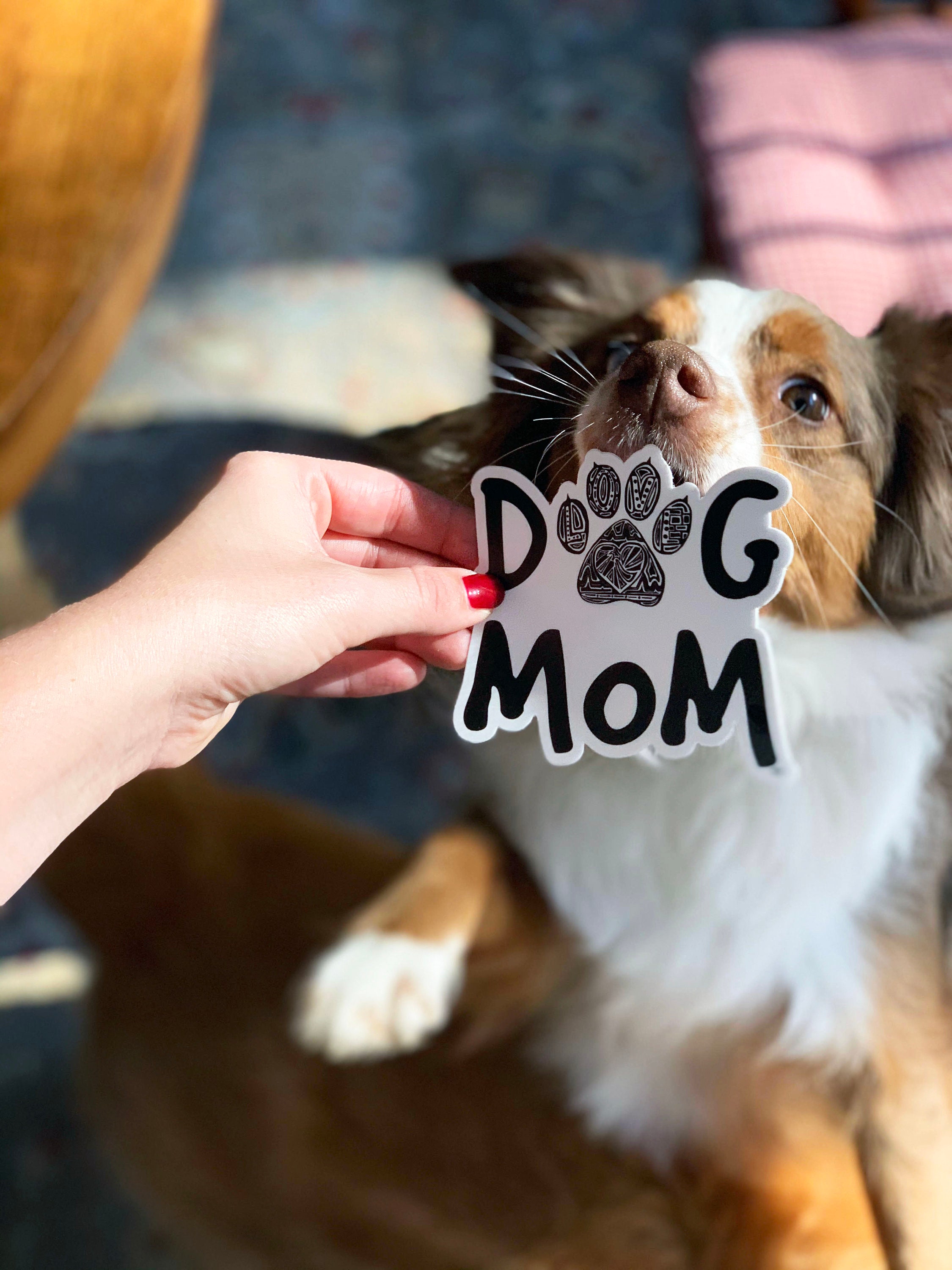 Dog Mom Sticker - Vinyl Dog Mom Sticker Art - Dog Mom Gift - Dog ...