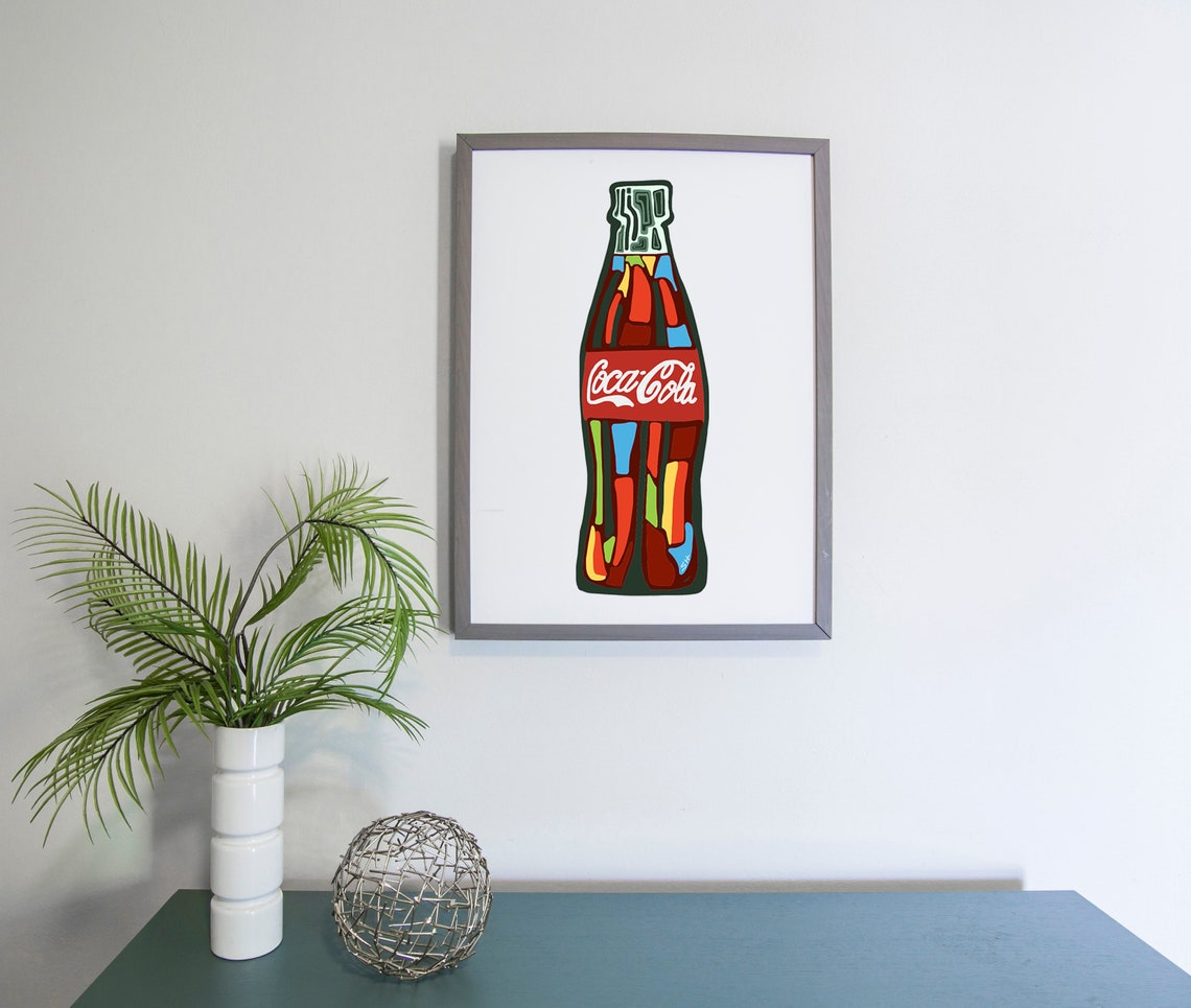 Coca Cola Bottle Art Coca Cola Art Coke Art Sarah Hiers | Etsy