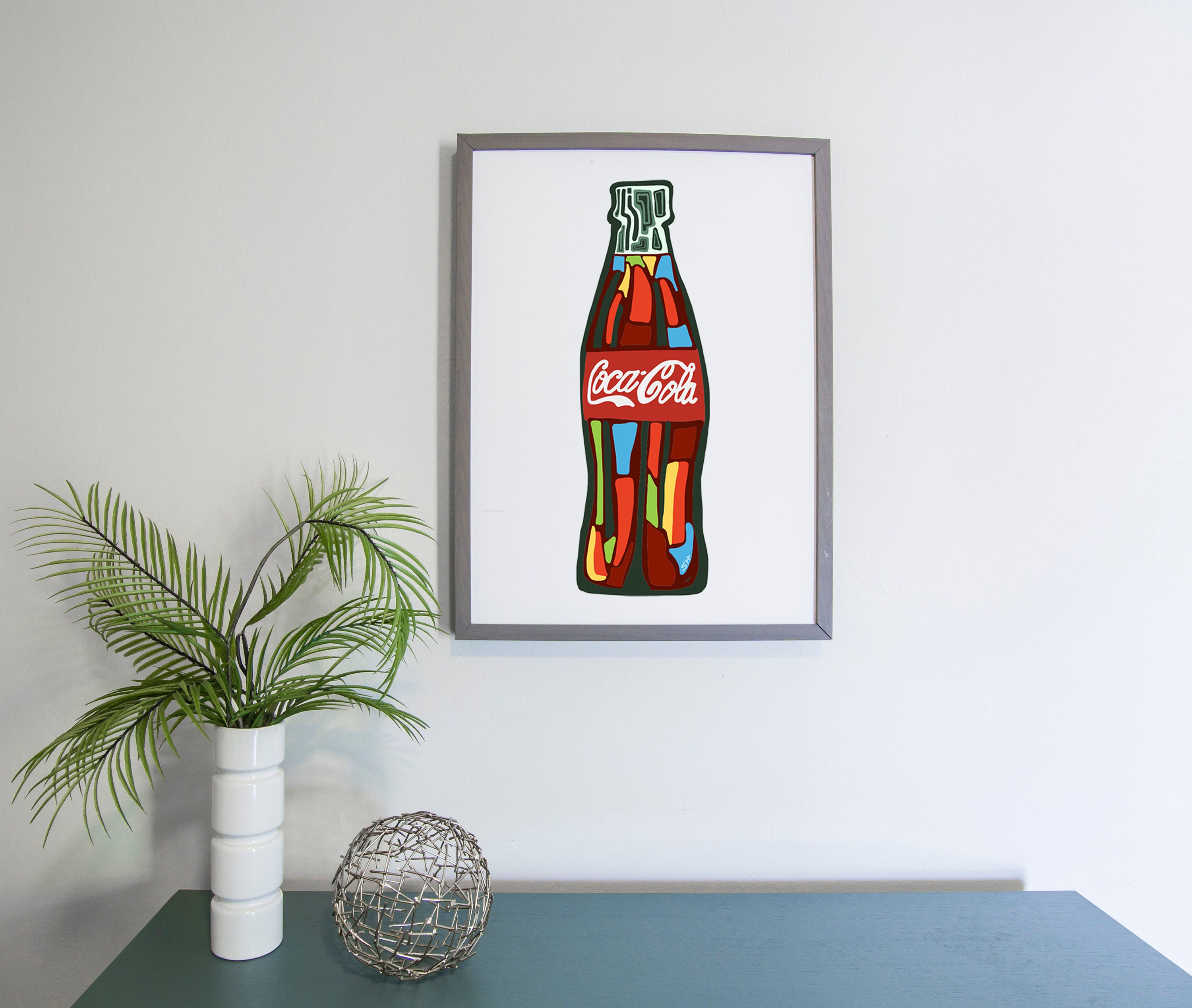 Coca Cola Bottle Art Coca Cola Art Coke Art Sarah Hiers - Etsy