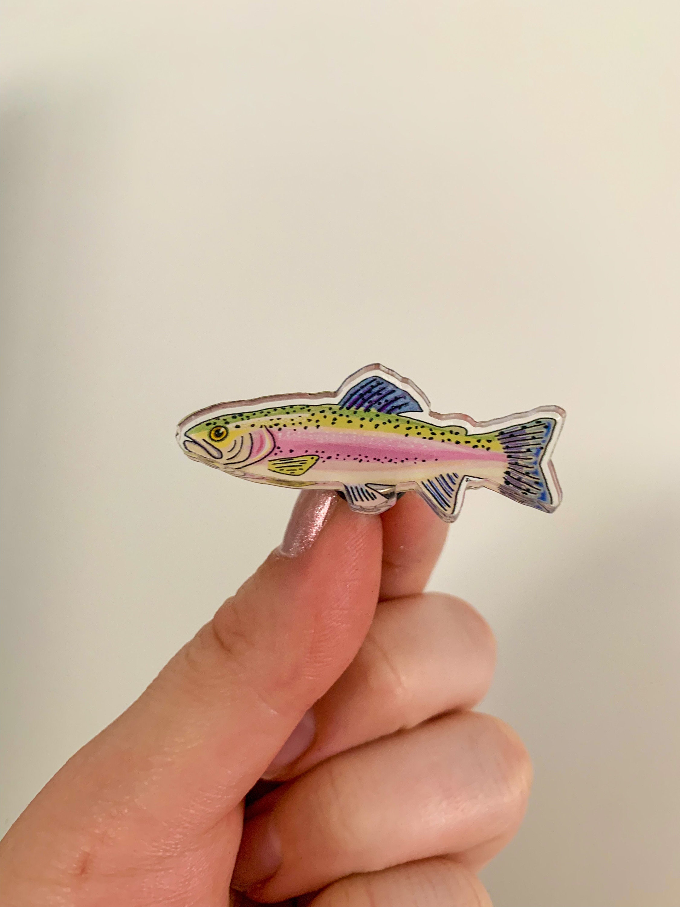 Rainbow Trout Fish Pin Trout Pin Fish Pin Fishing Trout - Etsy