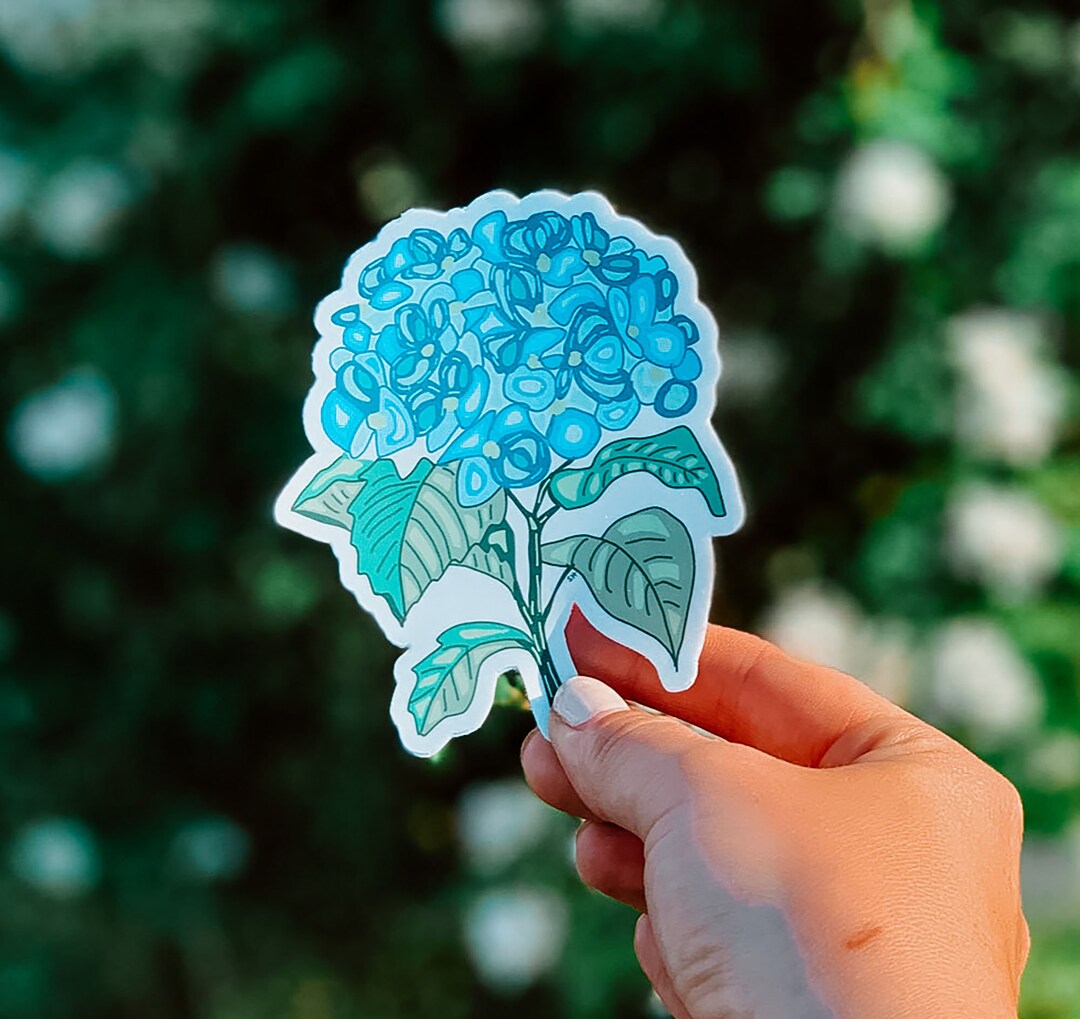 Hydrangea Sticker - Hydrangea Sticker Art - Vinyl Hydrangea Sticker ...