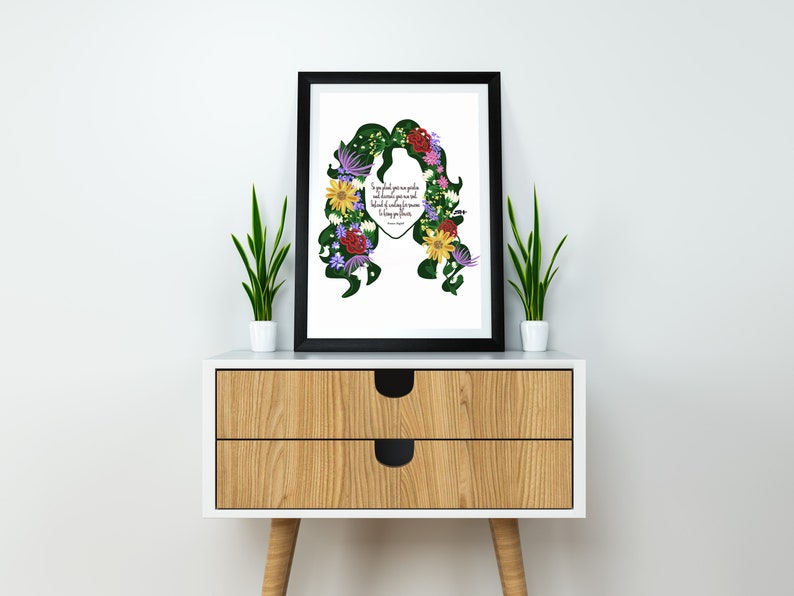 Flower Girl Art - Veronica Shoffstall Poem - Female Empowerment - Girl ...