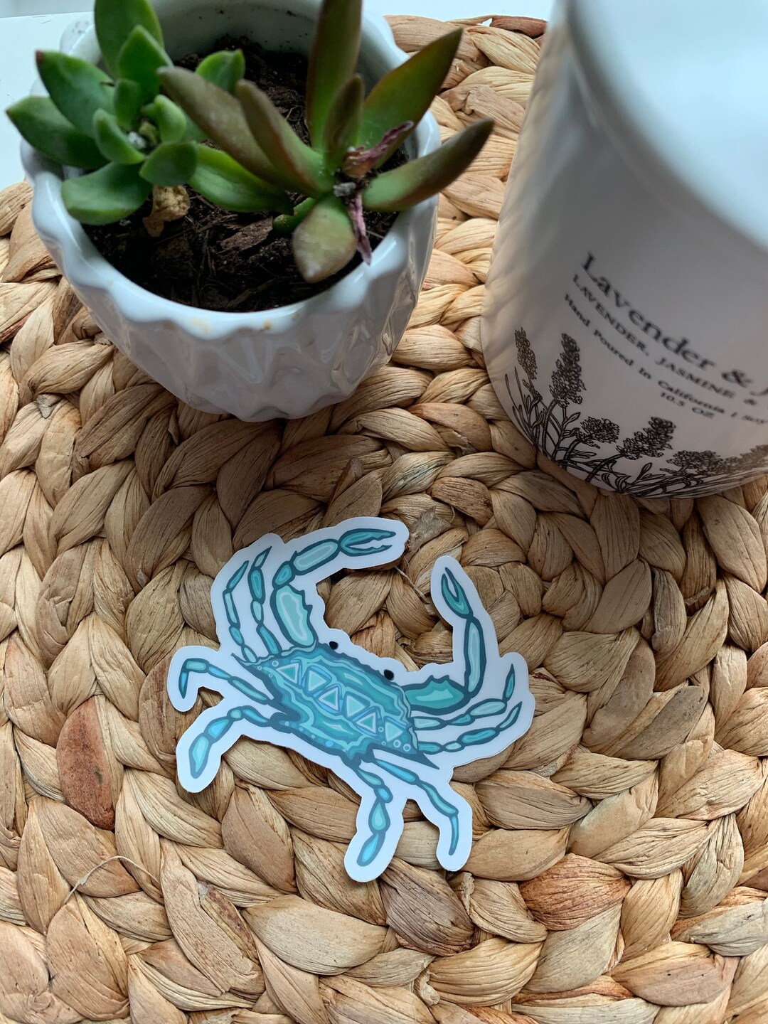 Blue Crab Sticker - Blue Crab Sticker Art - Blue Crab Art - Blue Crabs ...