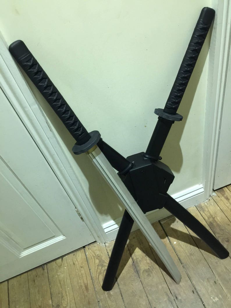 Deadpool 2 cosplay safe foam katanas & wood back scabbard | Etsy