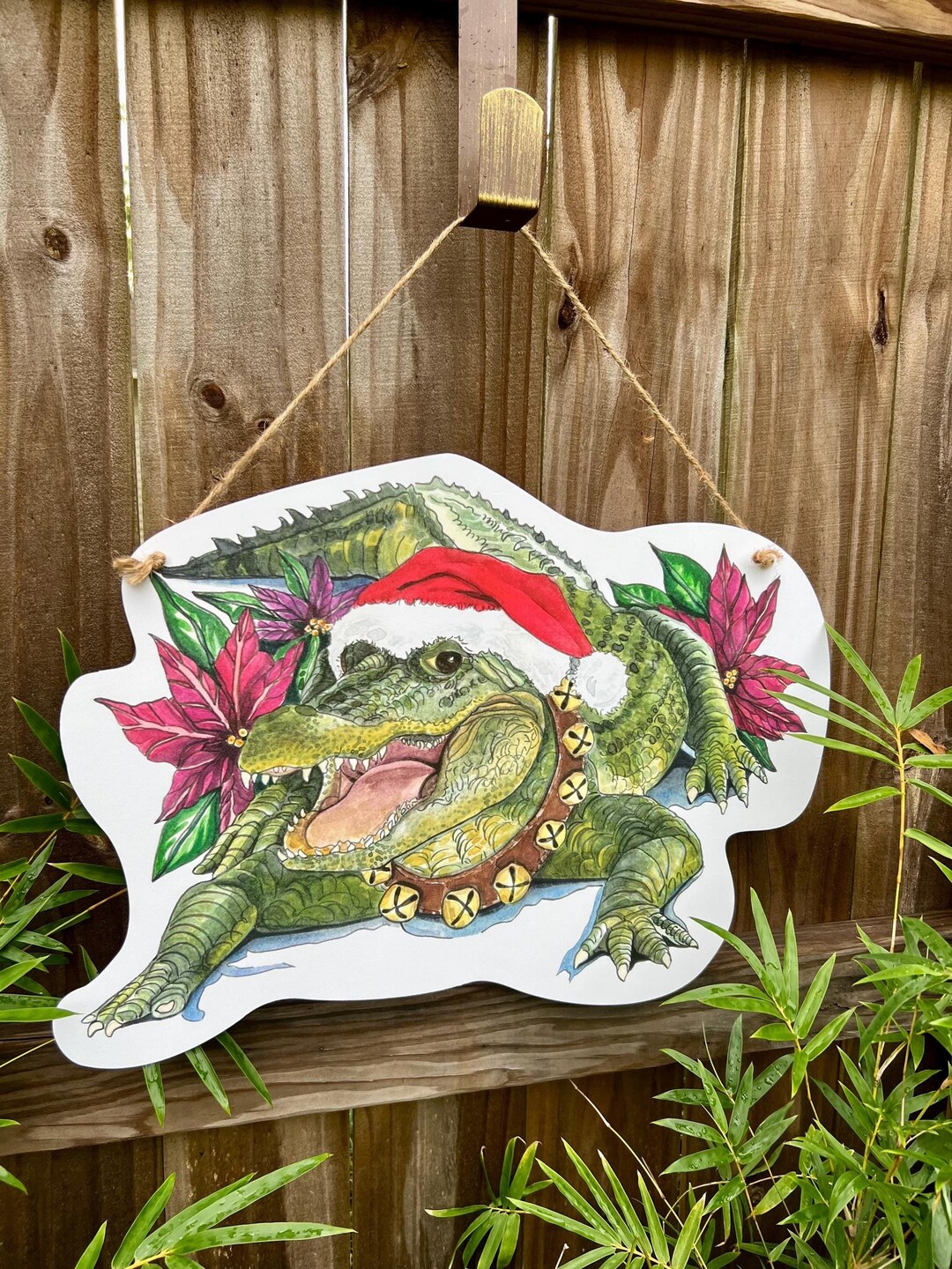 Santa Gator Door Hanger - Etsy