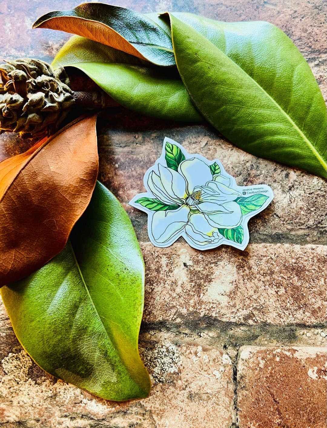 Magnolia Sticker - Etsy
