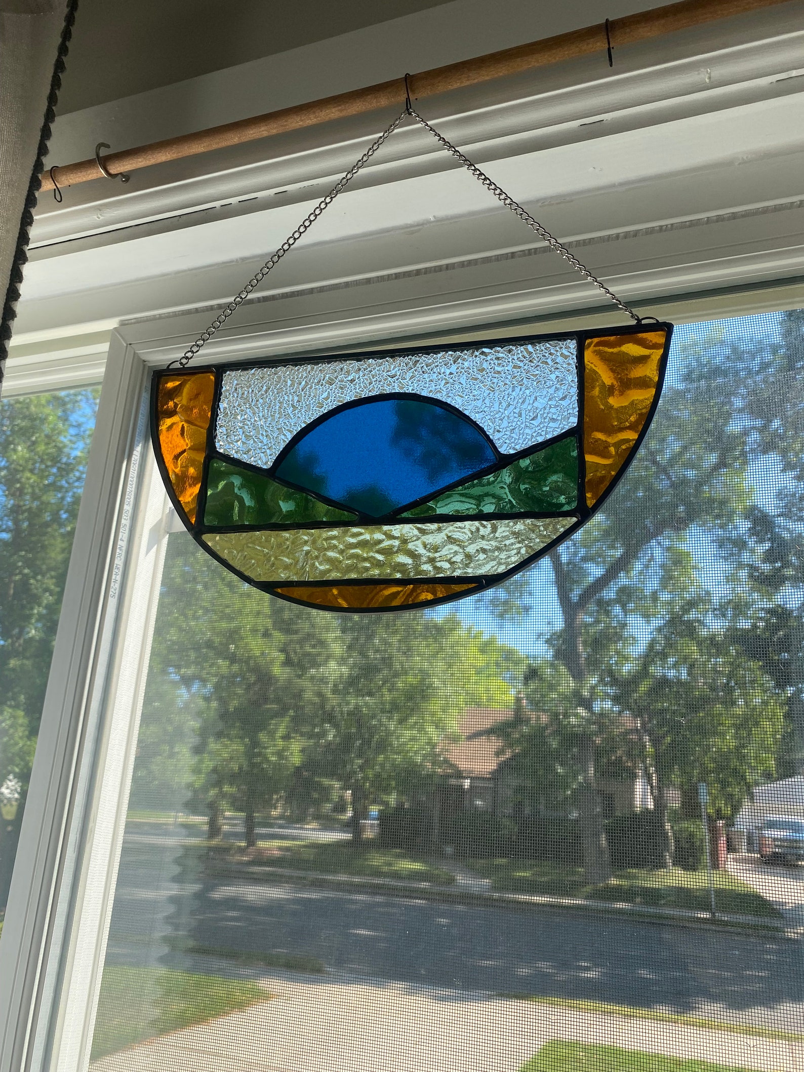 Half Circle Stained Glass - Etsy