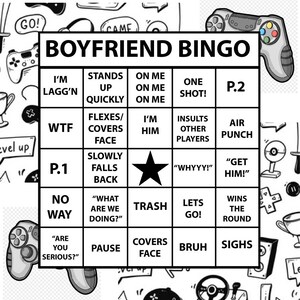 Viral Call of Duty Tiktok BINGO Blank Board|instant Printable Download ...