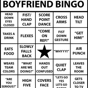 Insanely Hyped SPORTS FAN BINGO Board|instant Printable Download ...