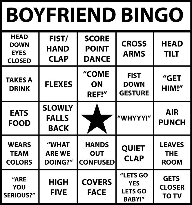 Insanely Hyped SPORTS FAN BINGO Board|instant Printable Download ...