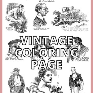 1940s Vintage Printable Coloring Page and Wall Art - Etsy UK