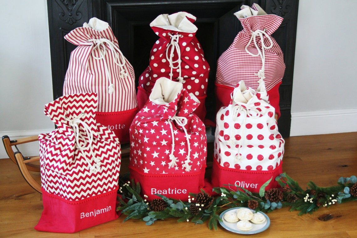 Santa Sack Personalised Gift Toy Bag Christmas Eve - Etsy