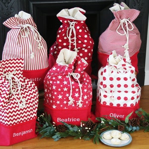 Santa Sack Personalised Gift Toy Bag Christmas Eve Personalized Custom ...