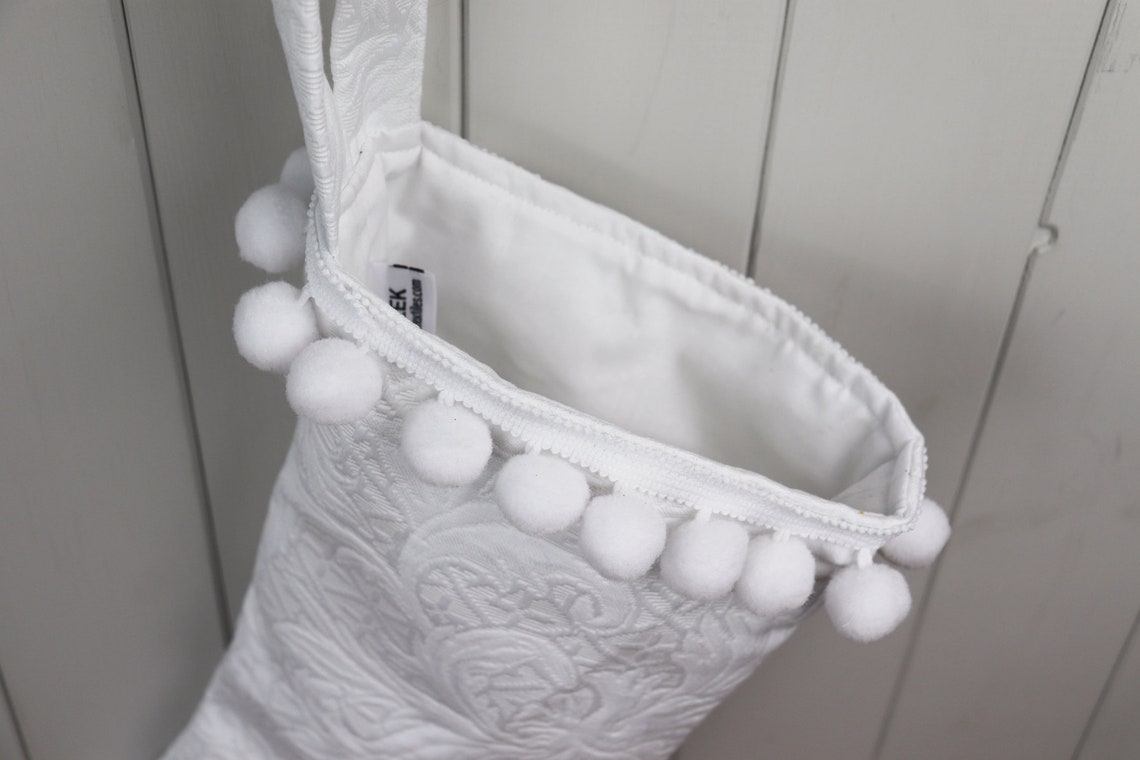 Pure White Christmas Holiday Santa Stocking - Etsy UK