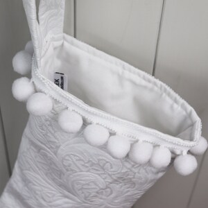 Pure White Christmas Holiday Santa Stocking - Etsy